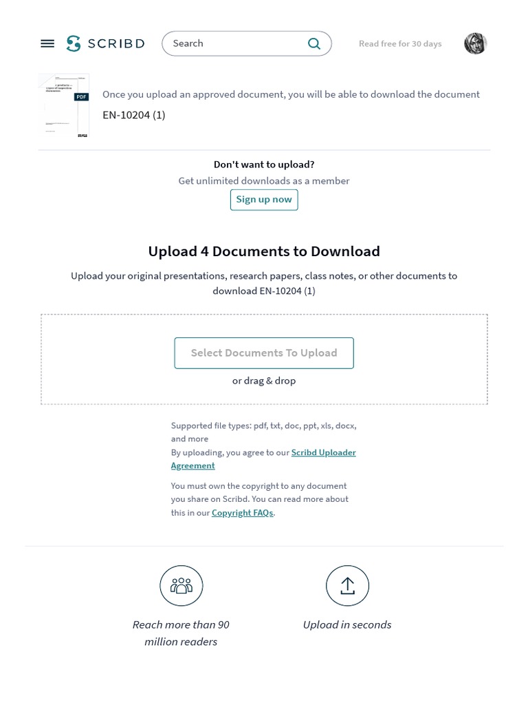 Upload 4 Documents To Download: Once You Upload An Approved Document, You Will Be Able To ...