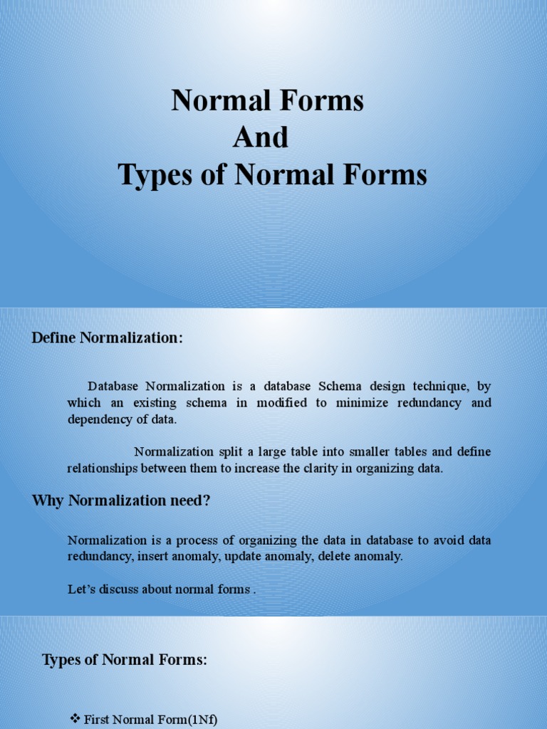 Normal Forms | PDF | Information Science | Software Design