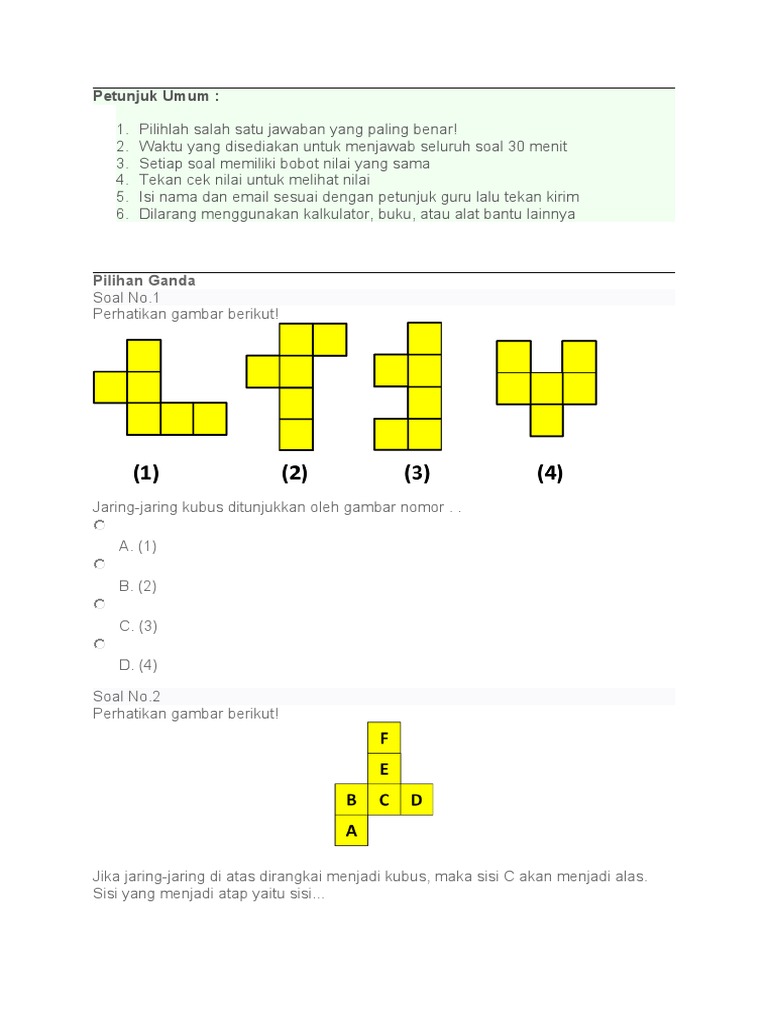 Jring Kubusa Dan Balok Soal | PDF