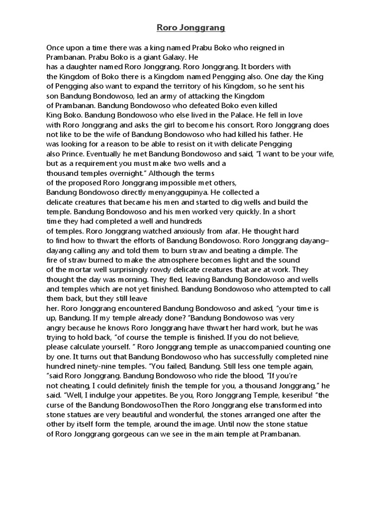 Roro Jonggrang | PDF | Java