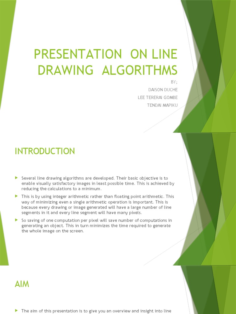 Presentation On Line Drawing Algorithms | PDF | Ellipse | Cartesian ...