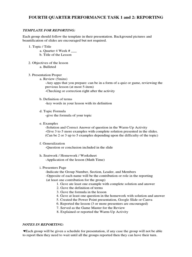 Peta 1 and 2 4TH Quarter Reporting | PDF | Percentile | Median