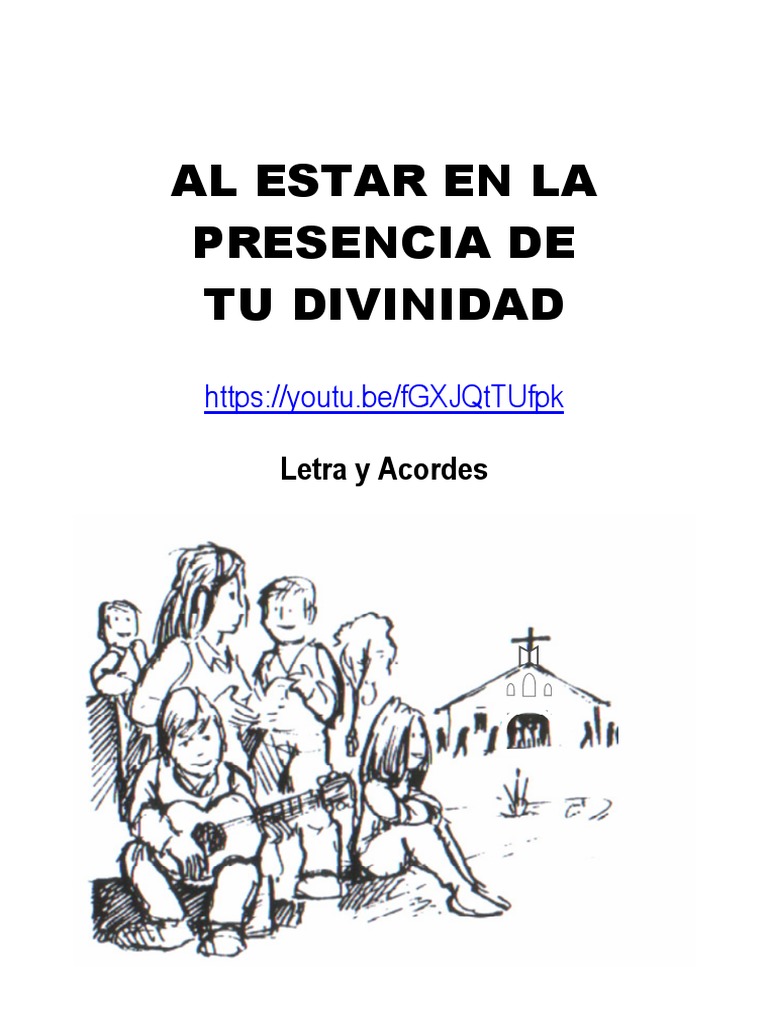 Letra: Al estar en tu divinidad | PDF | Poesía
