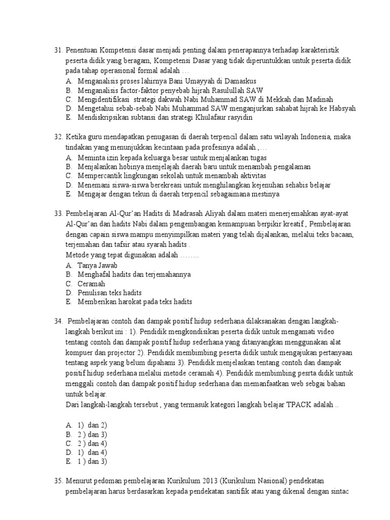 Paket Ii Try Out PPG | PDF | Agama & Spiritualitas