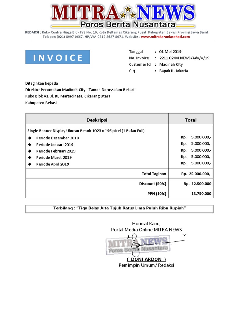 Invoice Iklan | PDF