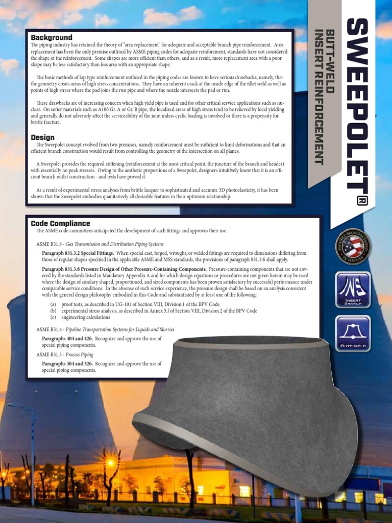 Sweepolet | PDF | Pipe (Fluid Conveyance) | Stress (Mechanics)