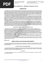 Oral Drug Product Quality Tests | PDF | Tablet (Pharmacy ...
