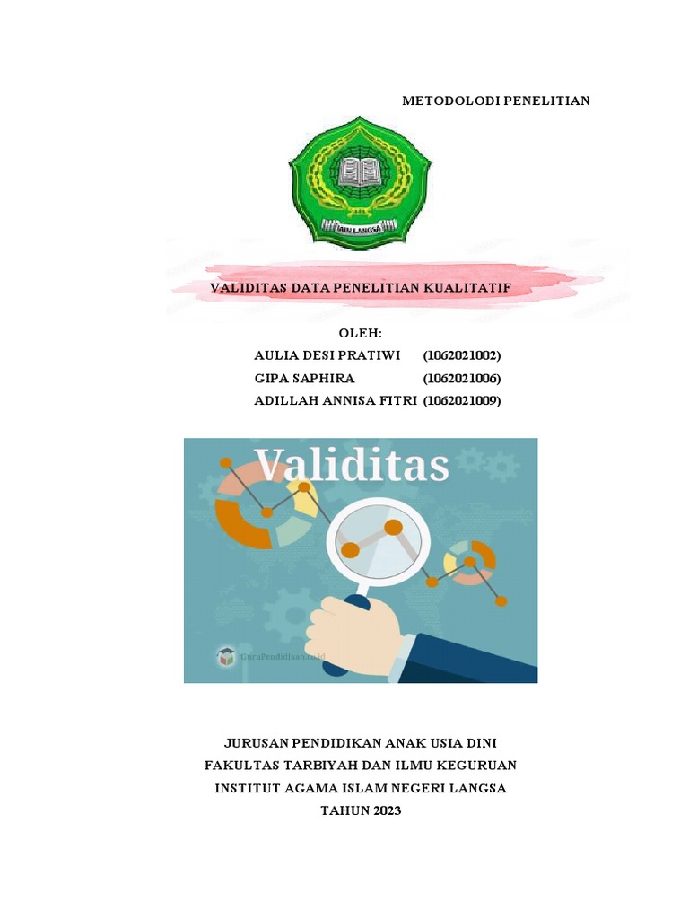 Validitas Data Penelitian Kualitatif | PDF | Karier & Perkembangan | Pengembangan Diri