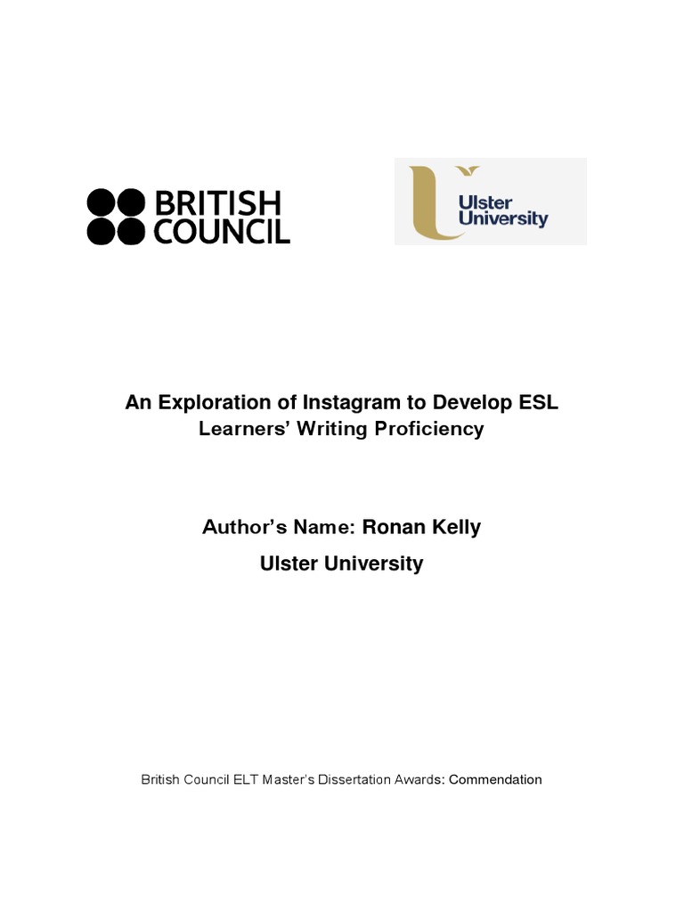 Dissertation For Publication Ulster University | PDF | Second Language ...