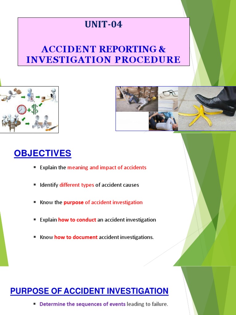 Unit 4 - Accident Reporting, Investigation & Analysis. | Download Free ...