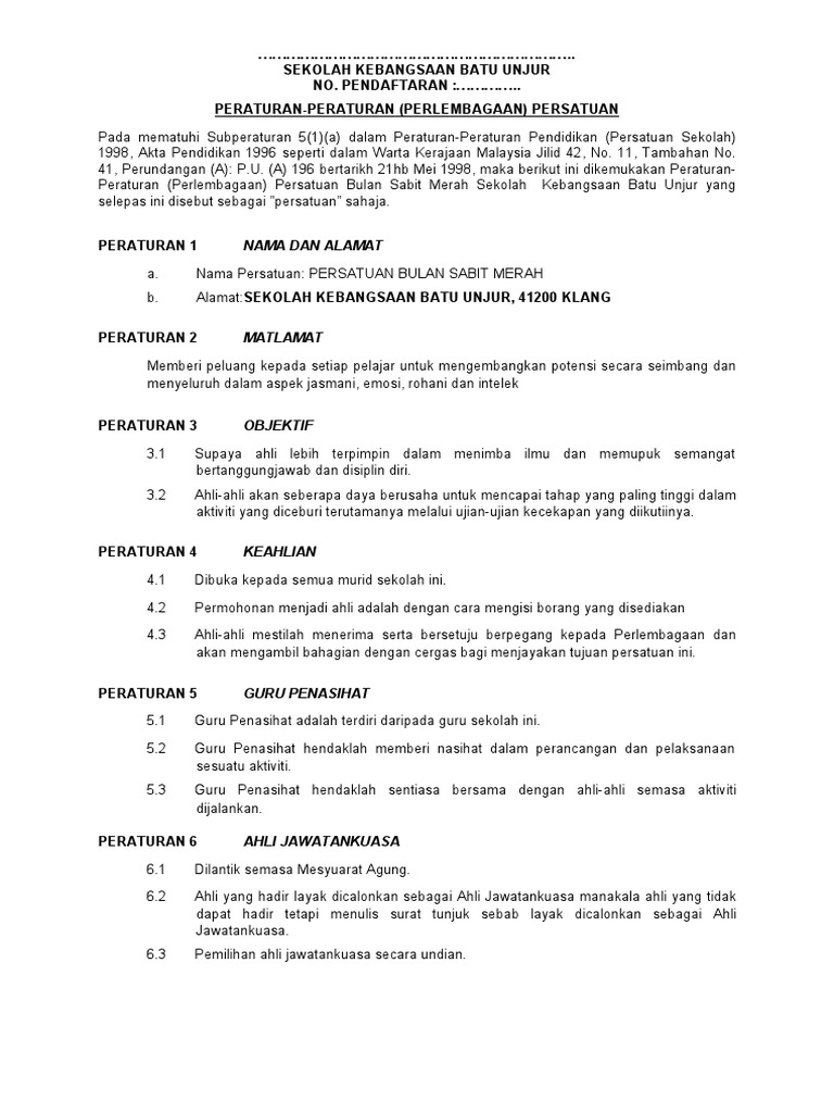 2 Perlembagaan Dan Peraturan Koku 2020 Pdf