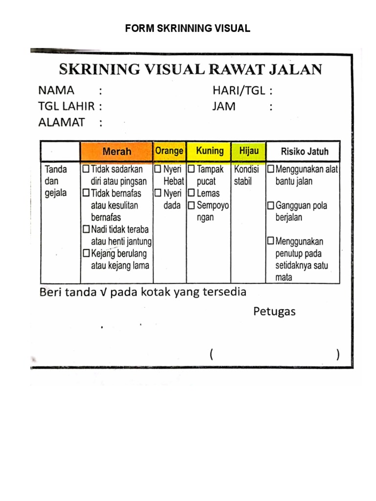 PKP 3.2 Form Skrinning Visual | PDF