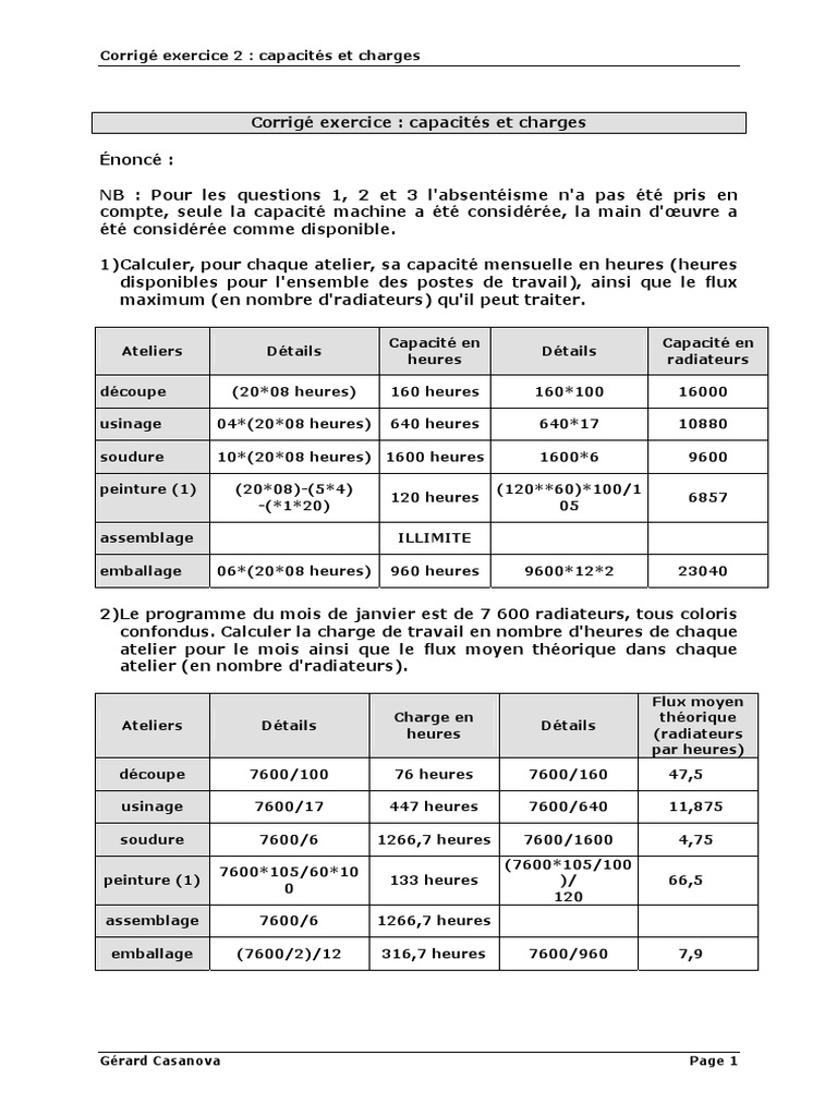 Microsoft Word - 1corrige Exercice Capacite | PDF