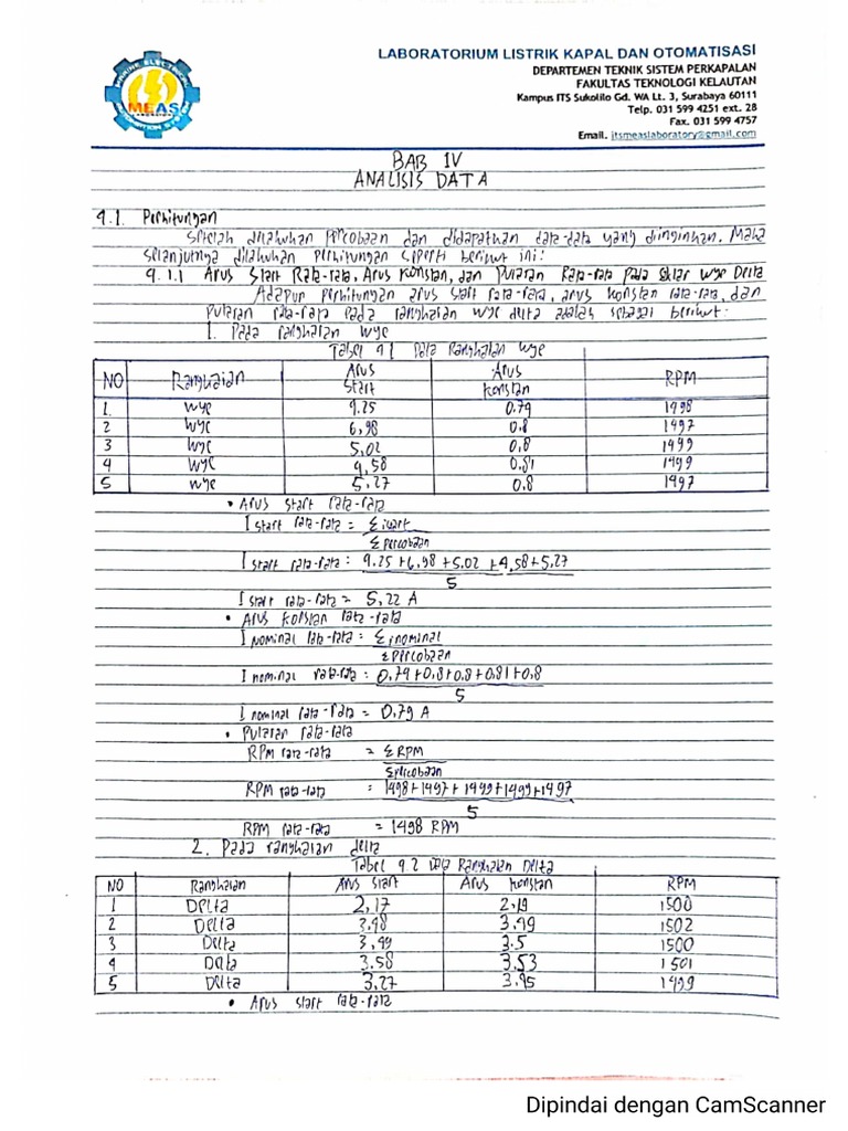 Bab IV Dan V Praktikum Wye Delta | PDF