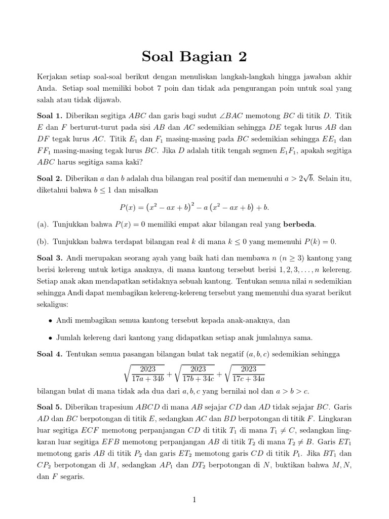 Soal - Bagian 2 | PDF
