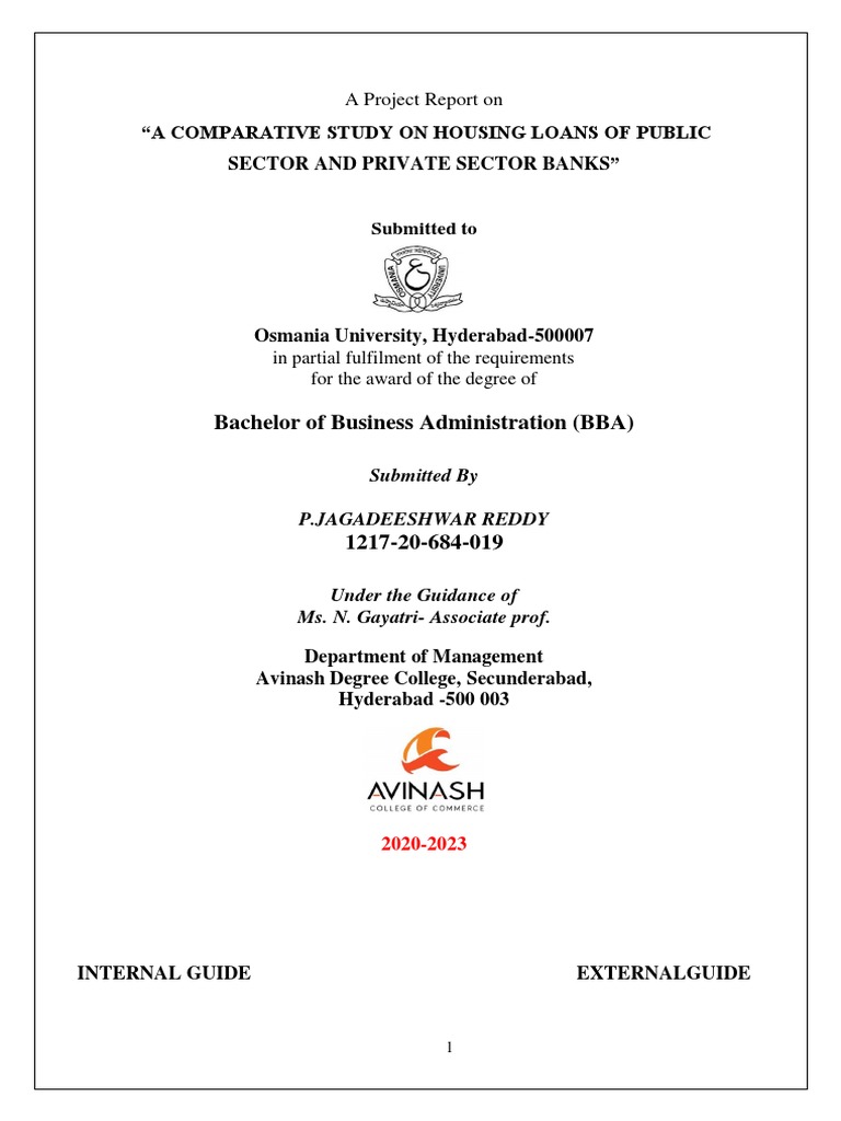 A Project Report On | PDF | Loans | Banks