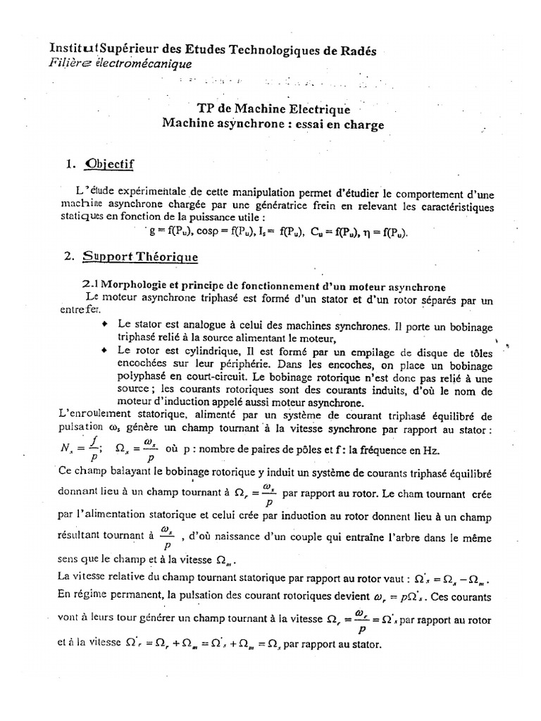 TP Machine Asynchrone | PDF