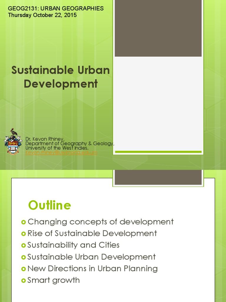 Sustainable Urban Development Pdf Sustainability Poverty