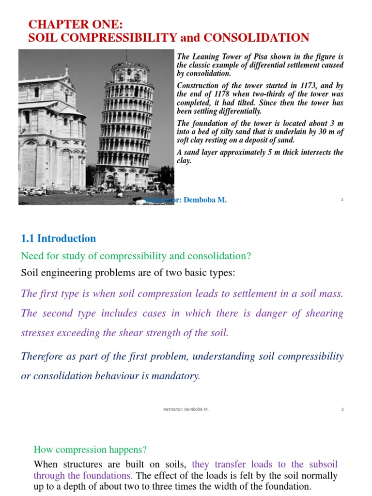 Chapter 1 PPT (Compressibility and Consolidation) | PDF | Soil Science ... Chapter 1 PPT (Compressibility and Consolidation) | PDF | Soil Science ...