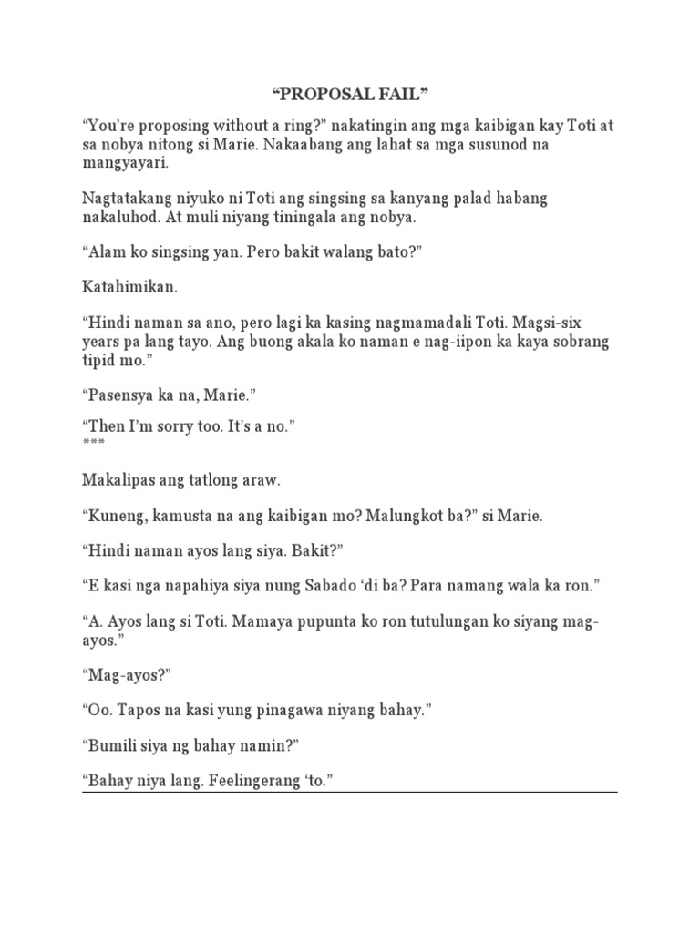 Sample Mga Dagli | PDF