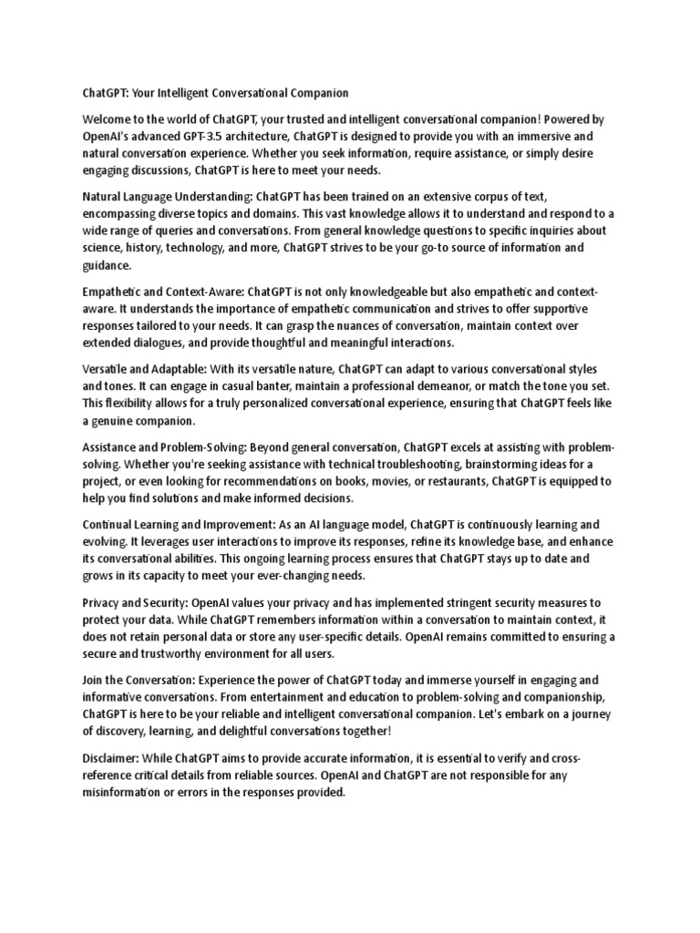 Chat GPT | PDF | Conversation | Learning