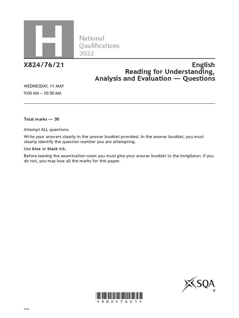 NH - English - Reading For Understanding Analysis and Evaluation ...
