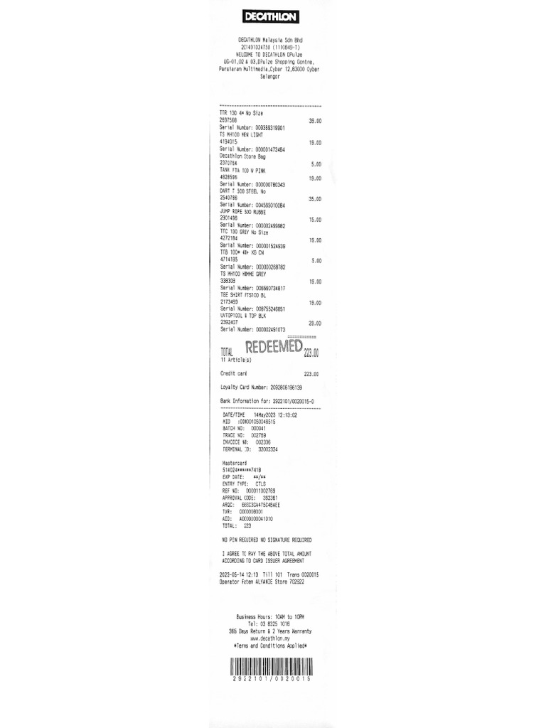 Decathlon Resit | PDF