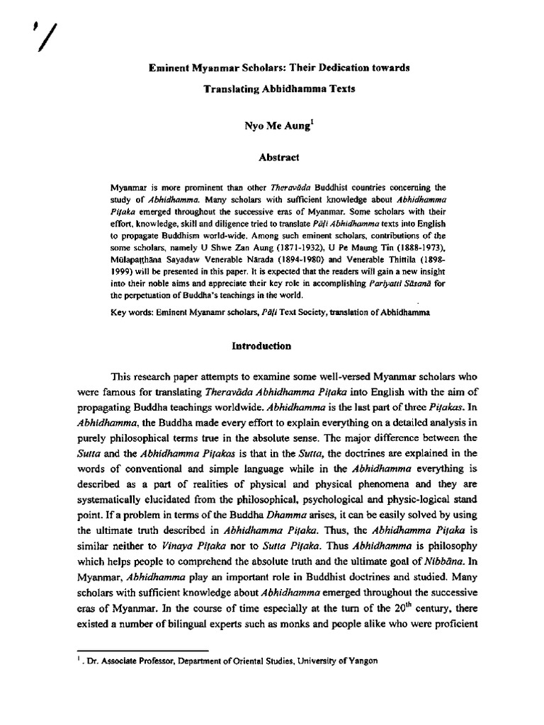7 Eminent Myanmar Scholars - Their Dedication Towards Translating ...