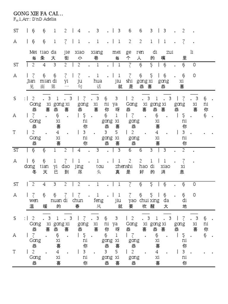 Gong Xie Fa Cai | PDF