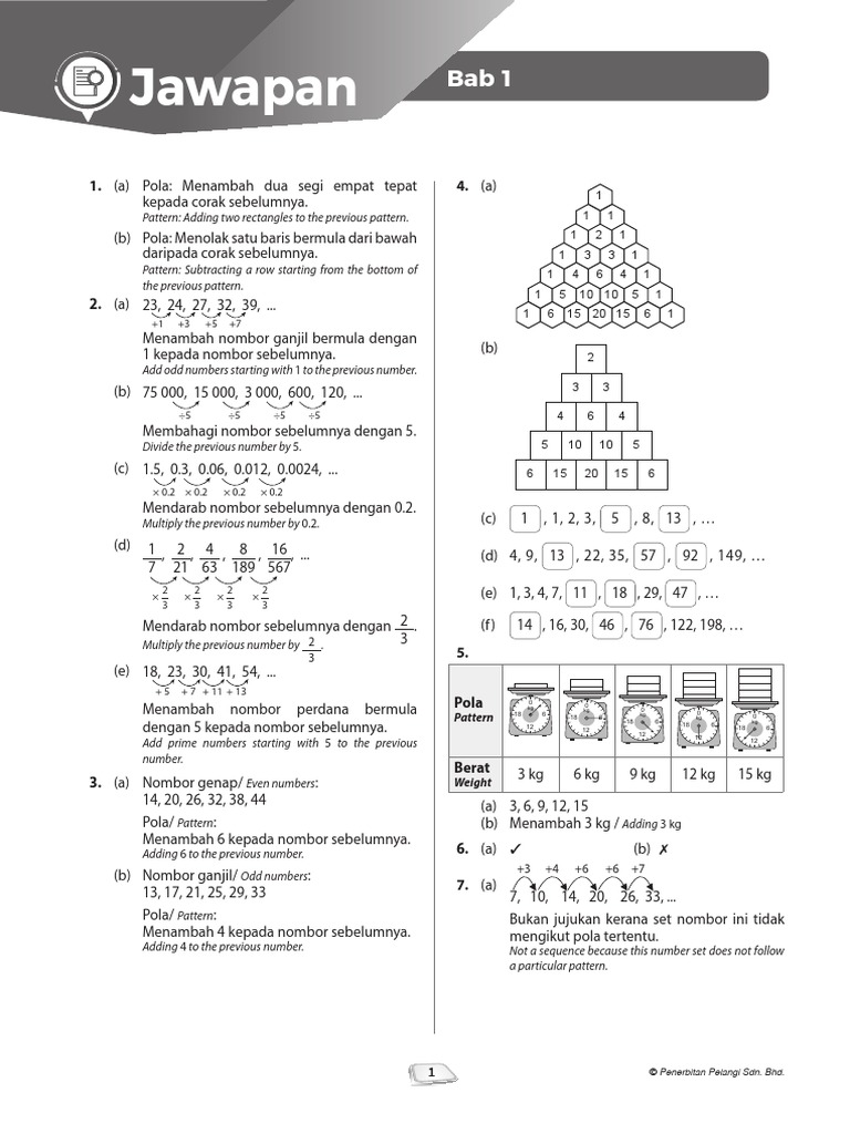 Bab 1 | PDF | Mathematics | Elementary Mathematics