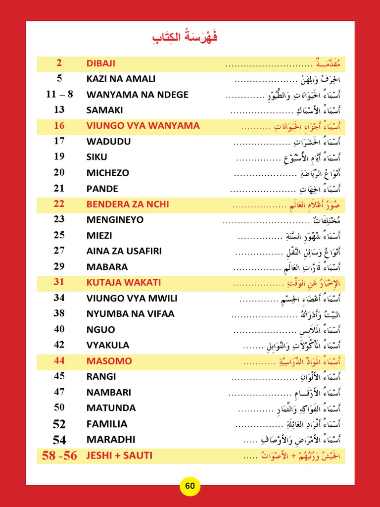 Jifunze Kiarabu - Kiarabu Chapu Chapu - 1 | PDF