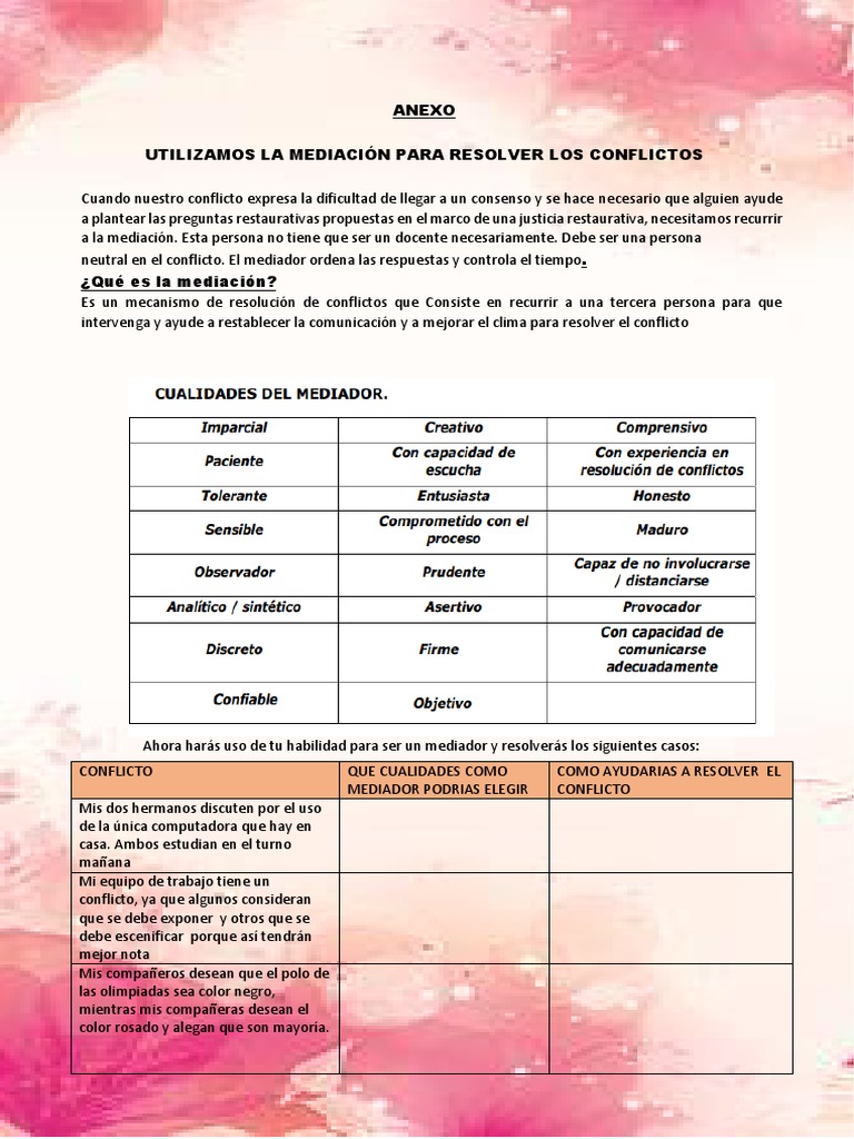 DPCC 4° - Recurso 03 (Anexos) | Descargar gratis PDF | Mediación