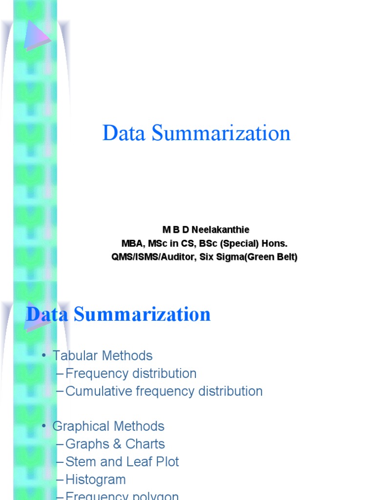 Data Summarization Pdf