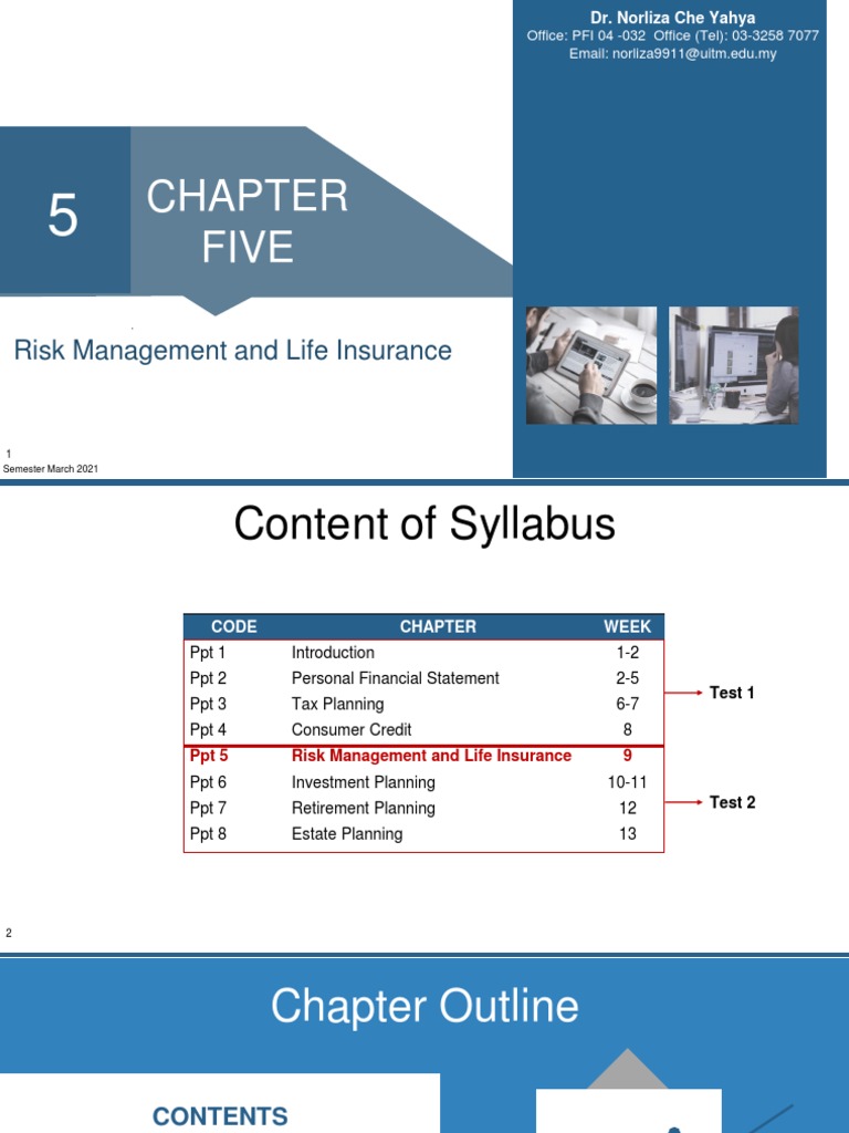 Chapter 5 - Risk Management and Life Insurance | PDF | Insurance | Risk