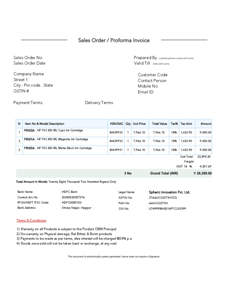 Sales Order Format | PDF | Business | Economies