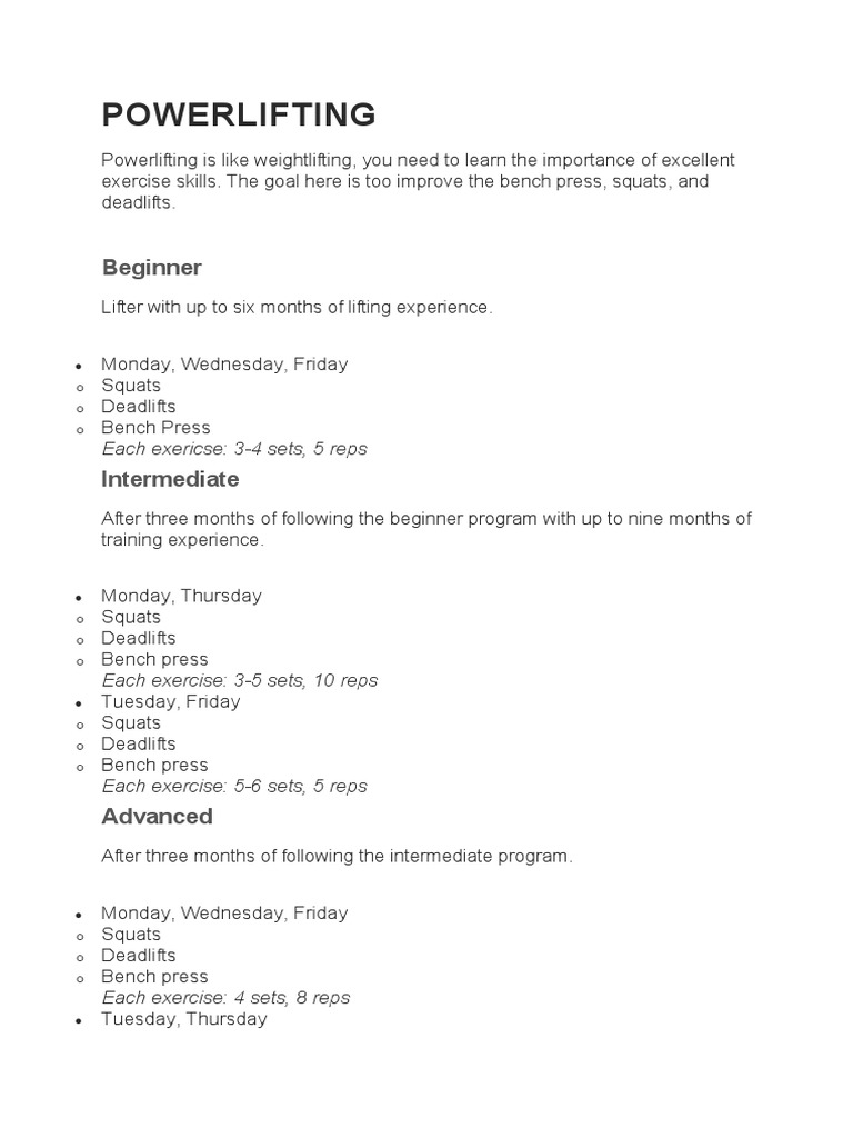 Bulgarian Method For Powerliftig | PDF