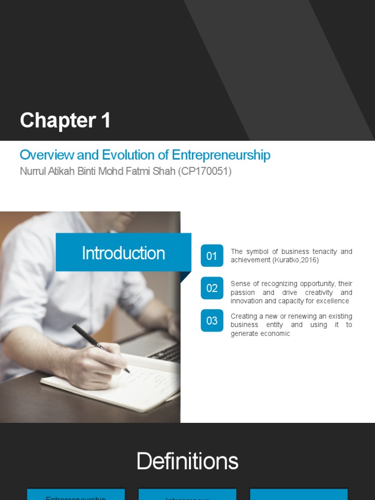 Chapter 1 Overview and Evolution of Entrepreneurship | PDF ...