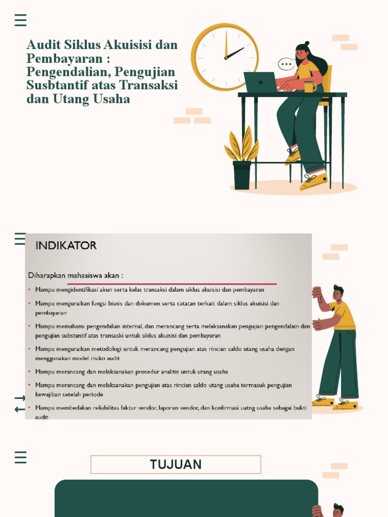 Pert 6 Audit Siklus Akuisisi Dan Pembayaran - Pengujian Pengendalian, Substantif Atas Transaksi ...
