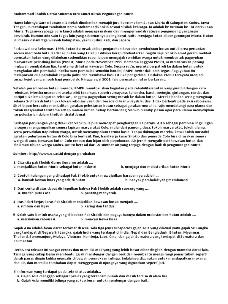 PH 1 B. Indonesia Kelas 4 Semester 2 | PDF | Perjalanan | Seni & Disiplin Bahasa