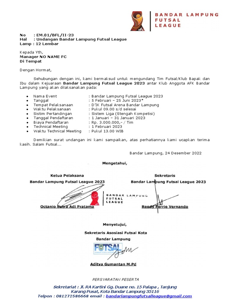 Undangan Peserta BFL NONAME-1 | PDF