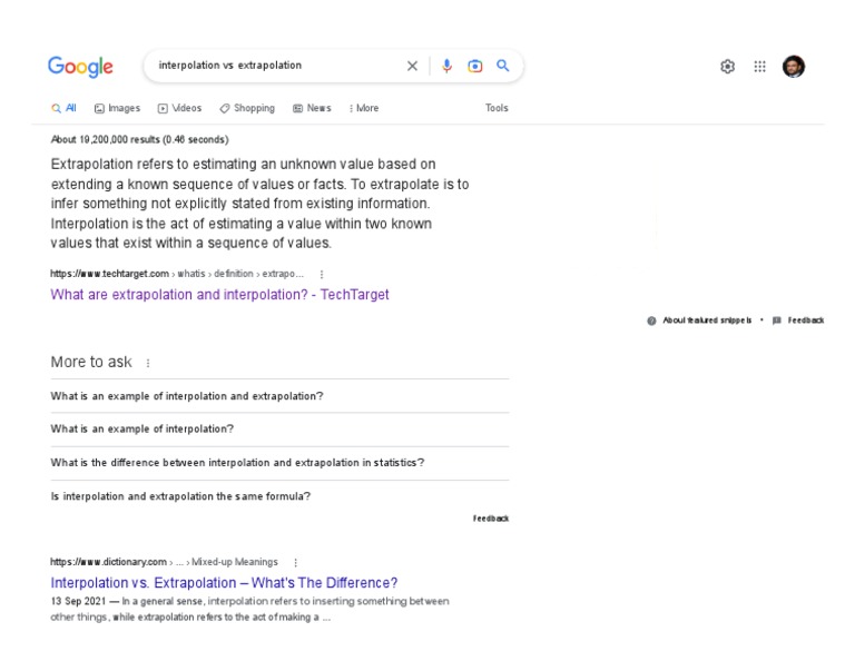 Interpolation Vs Extrapolation - Google Search | PDF