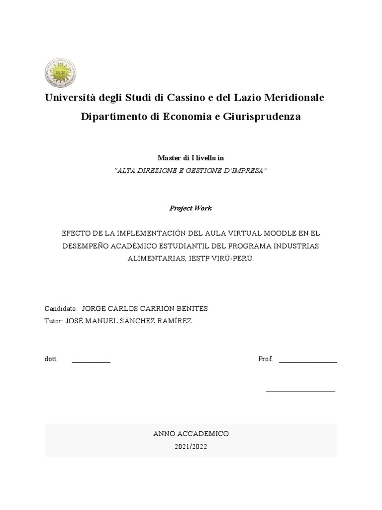 Entrega de TFM Corregido FINAL | PDF | Moodle | Enseñando