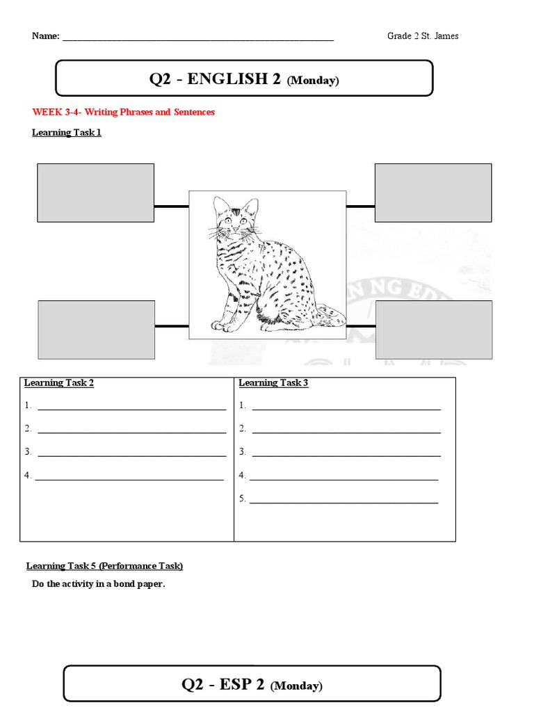 Q2 Answer Sheet W3 W4 | PDF