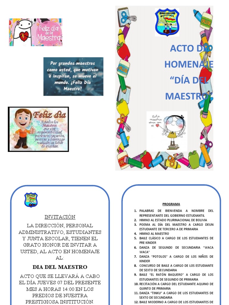 Programa Dia Del Maestro | PDF