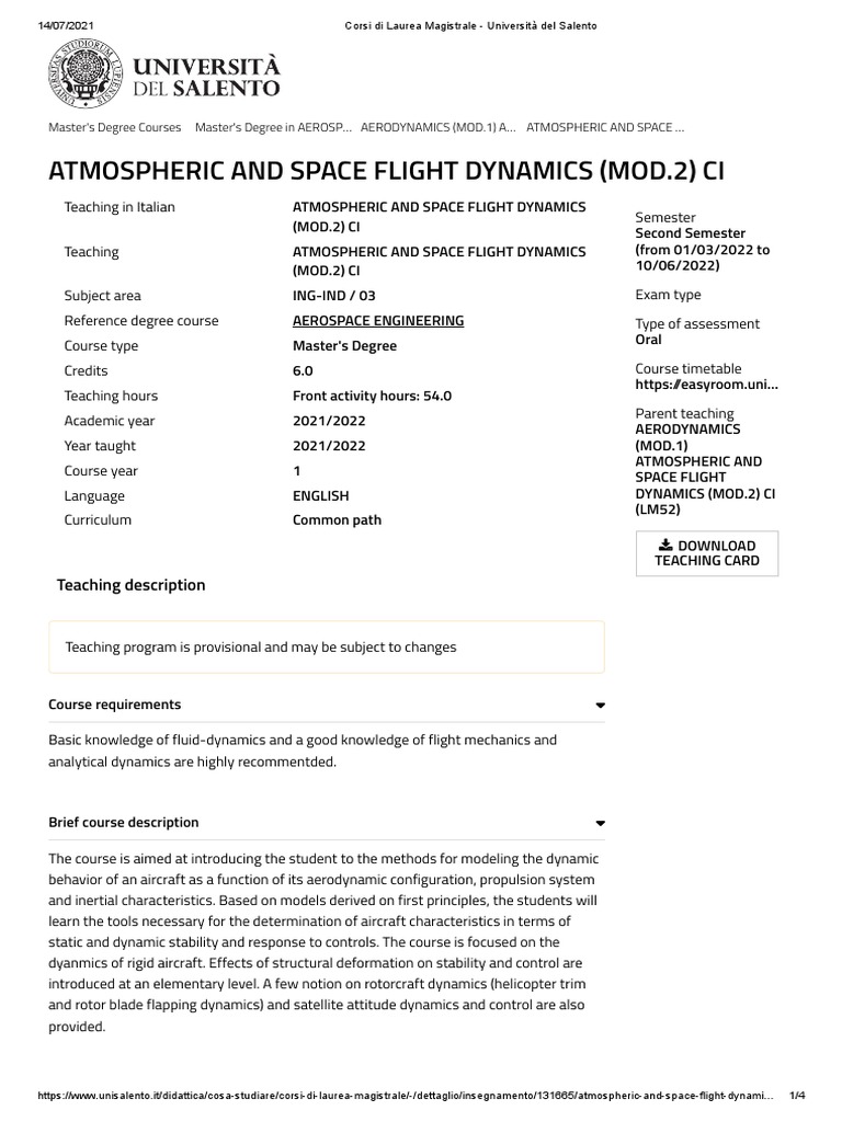 Atmospheric and Space Flight Dynamics | PDF | Aircraft | Academic Degree