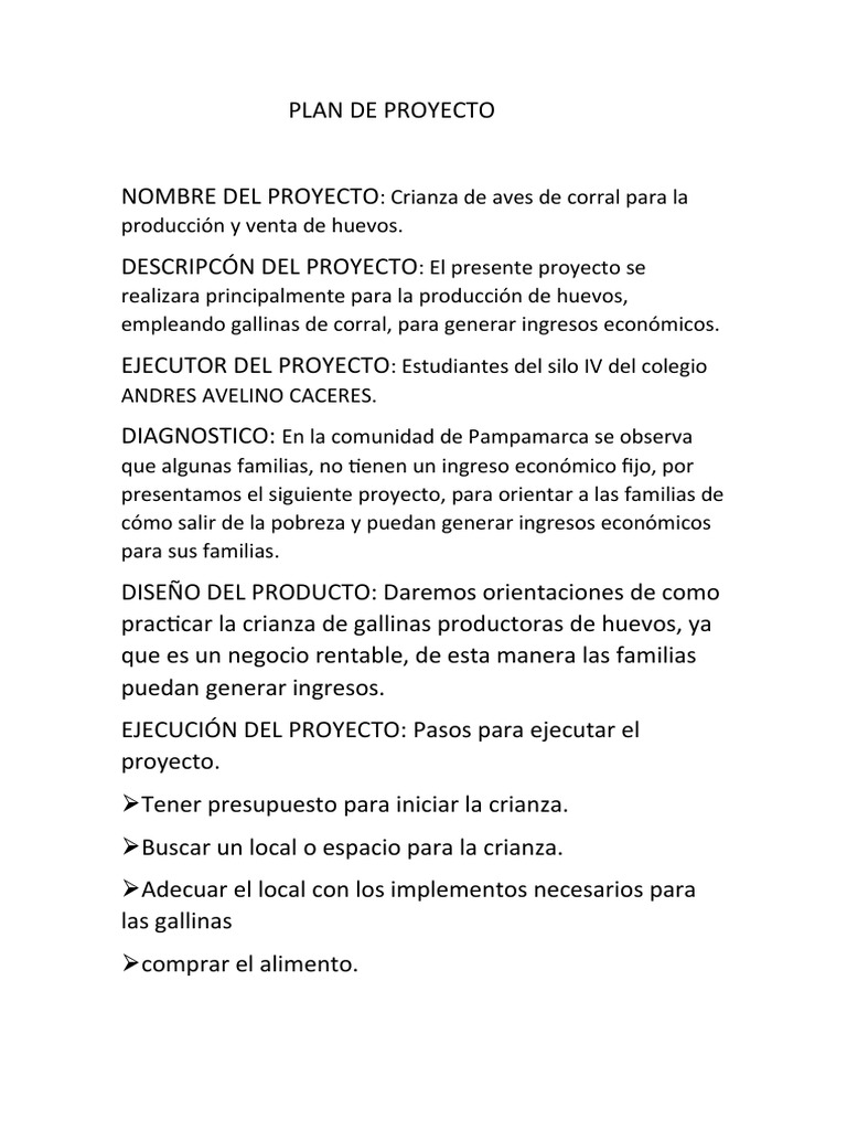 Plan de Proyecto | PDF