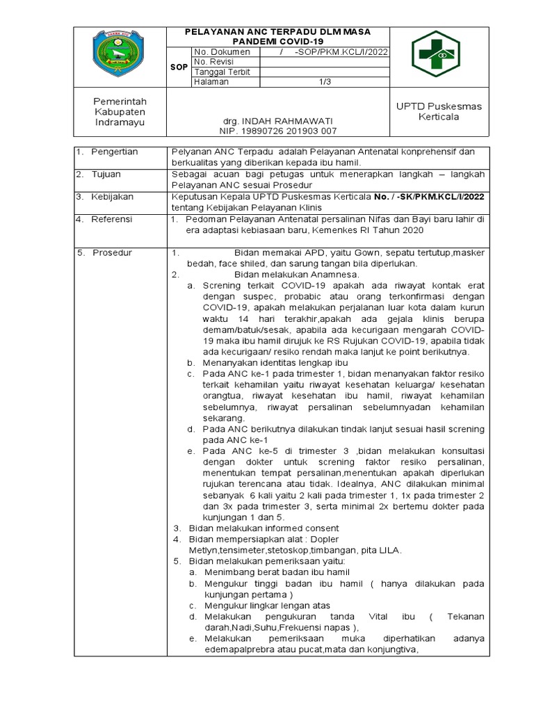 7.10.1.1 Sop Anc | PDF