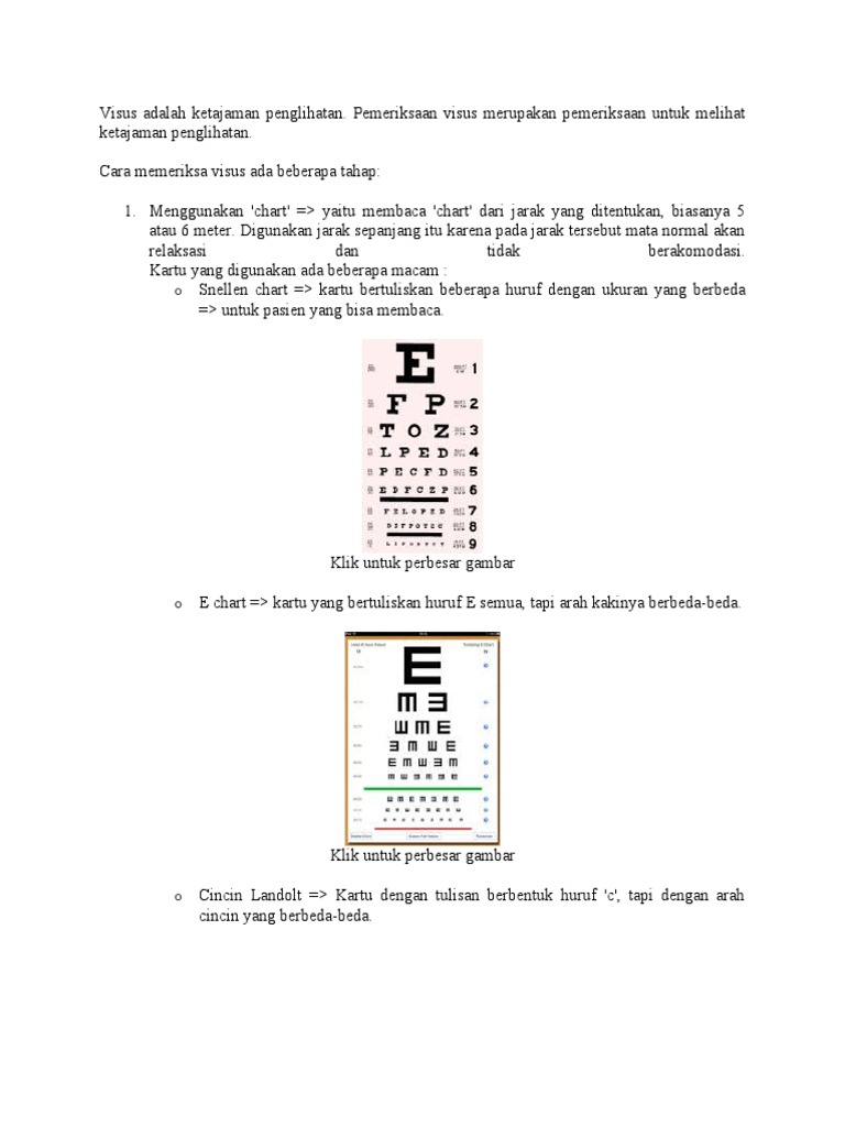 Visus Adalah Ketajaman Penglihatan | PDF