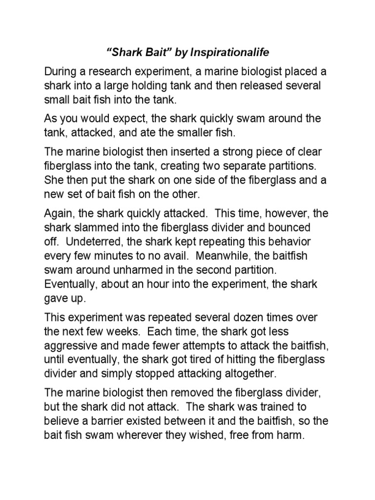 Shark Bait: A Lesson in Limitation | PDF | Science & Mathematics