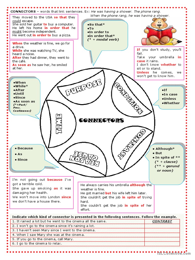 Connectors | PDF | Verb | Grammar